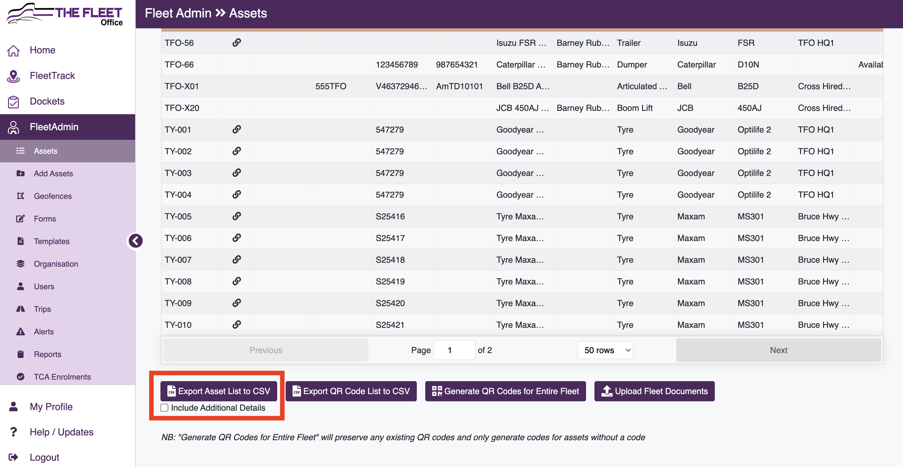 FleetAdmin - Asset Details – The Fleet Office