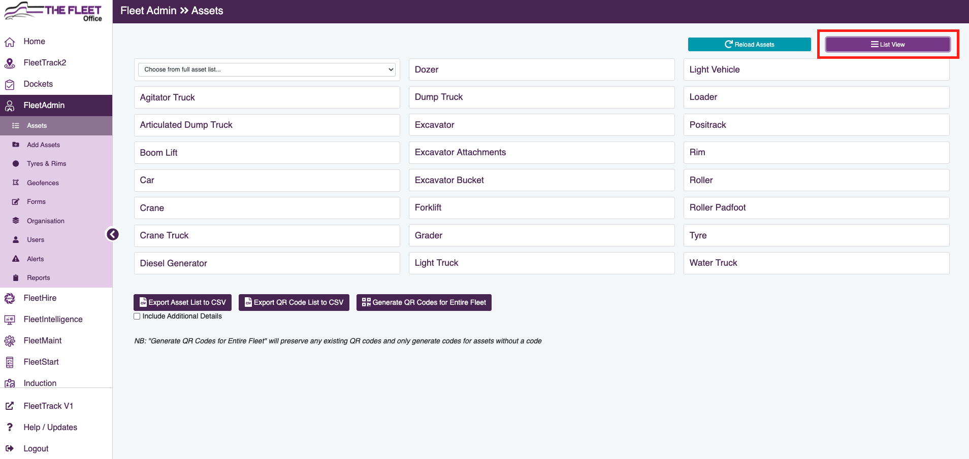 FleetAdmin - Asset Details – The Fleet Office
