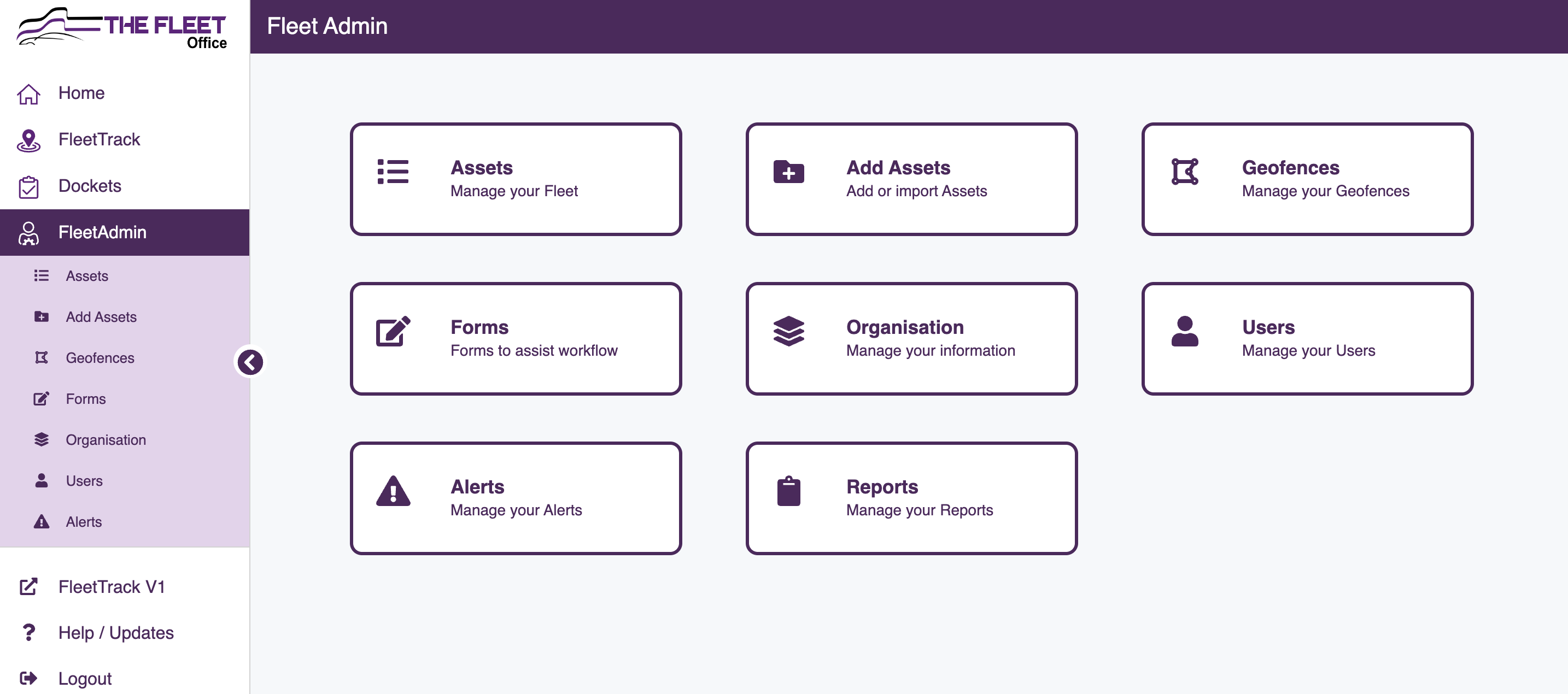 FleetAdmin - Dashboard – The Fleet Office