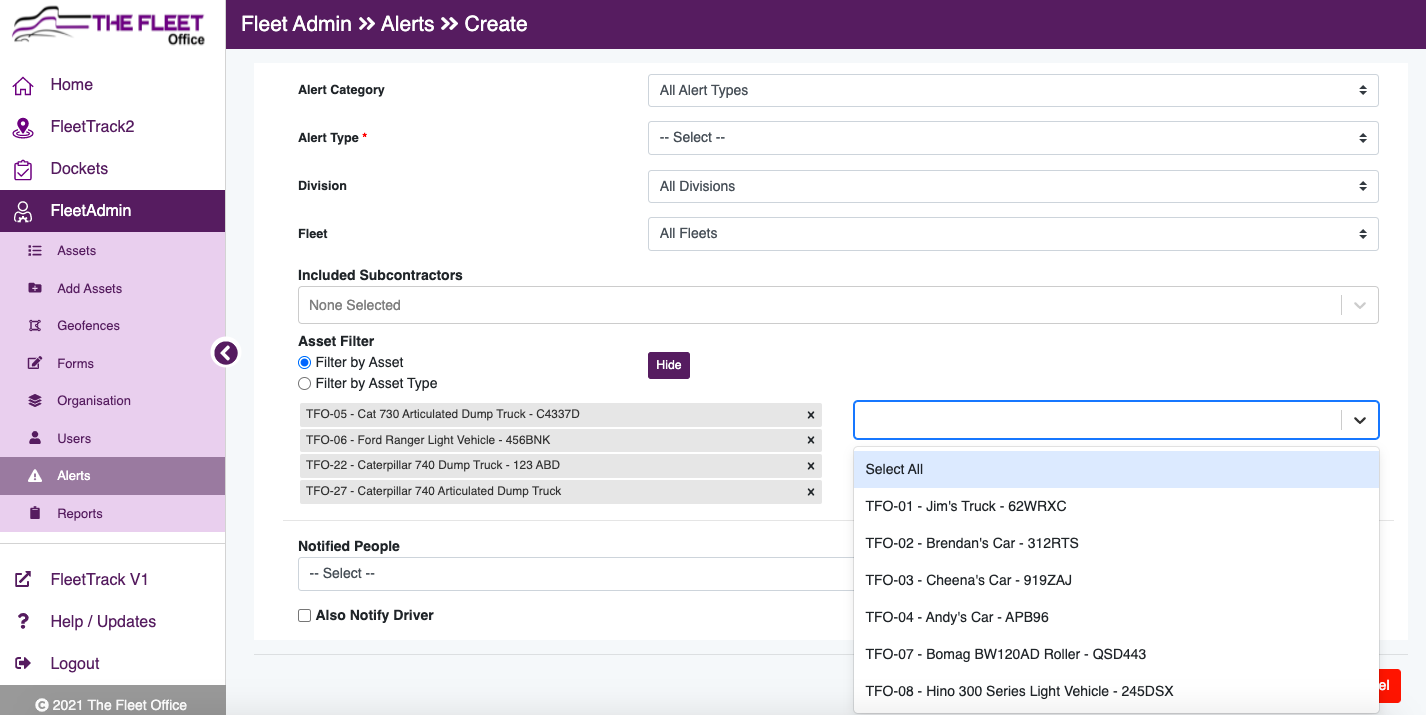FleetAdmin - Alerts – The Fleet Office