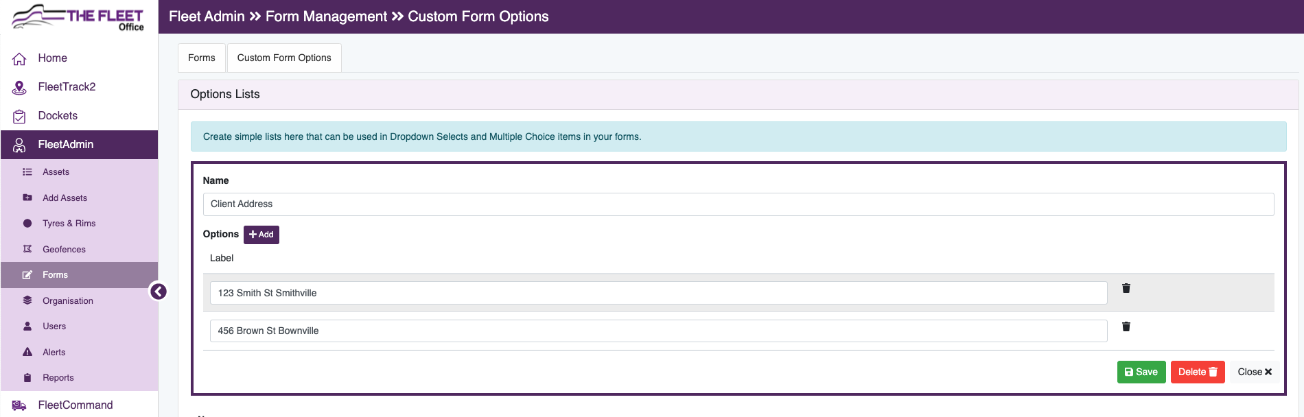 FleetAdmin - Forms – The Fleet Office